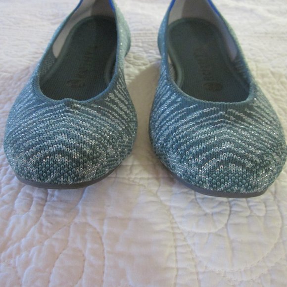 Rothy's | Shoes | Rothys Shoes 8 Mirage Metallic Squares Green Flats ...